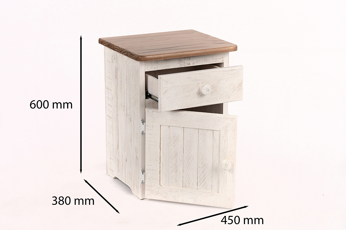 Charlene Door & Drawer Pedestal (Combo) | The Mattress Warehouse