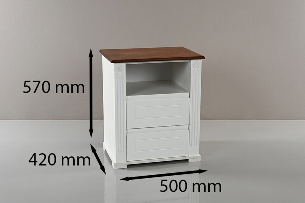 Jasmine 2 Drawer Open Pedestal | Free Nationwide Delivery