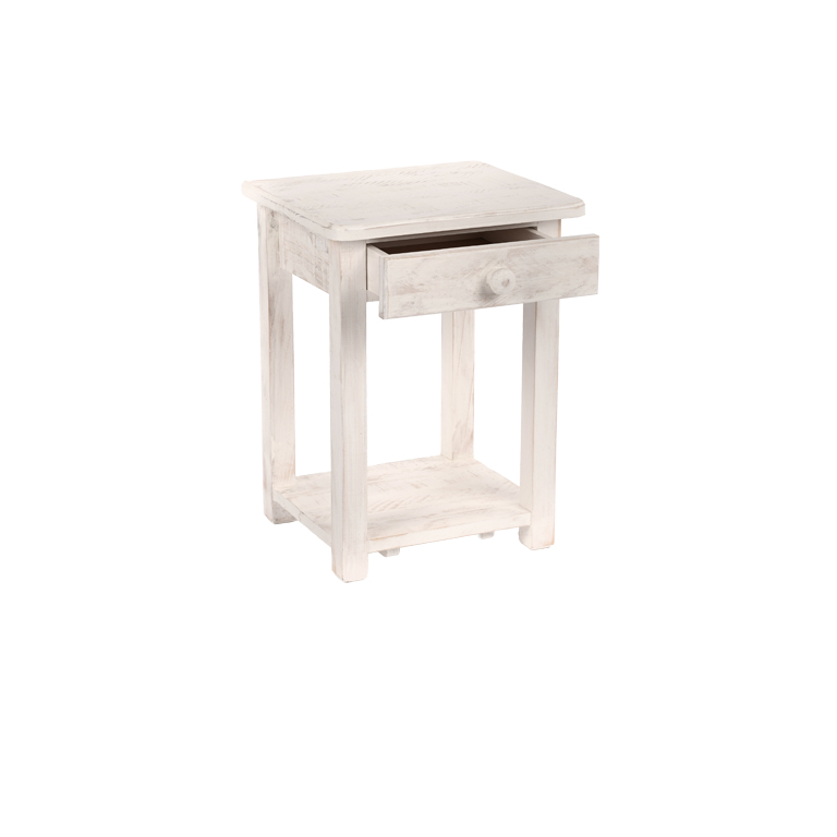 Charlene Drawer & Shelf Pedestal (Lace White) | The Mattress Warehouse