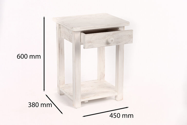 Charlene Drawer & Shelf Pedestal (Lace White) | The Mattress Warehouse